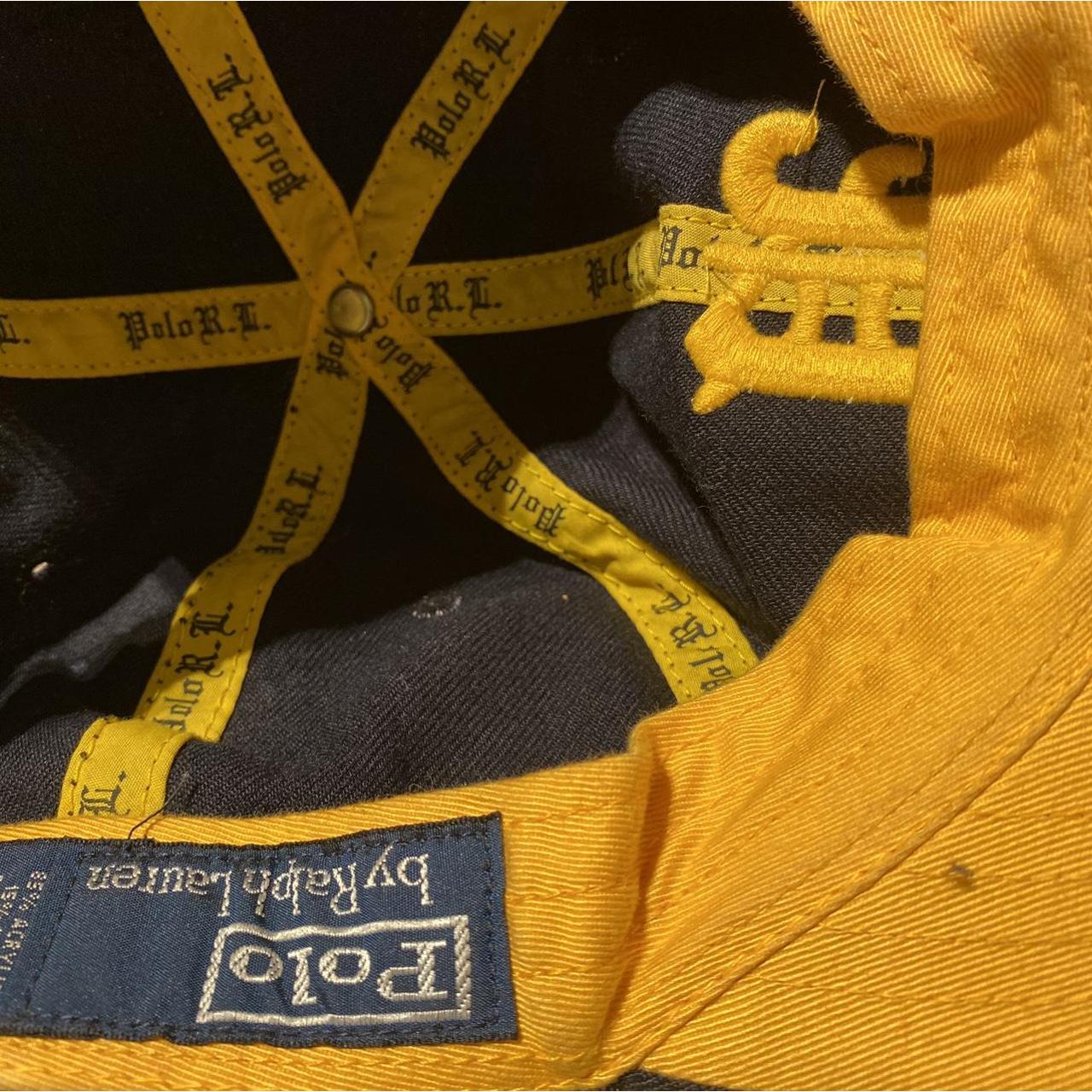 Polo Ralph Lauren, Blackletter “P” hat Navy blue... - Depop