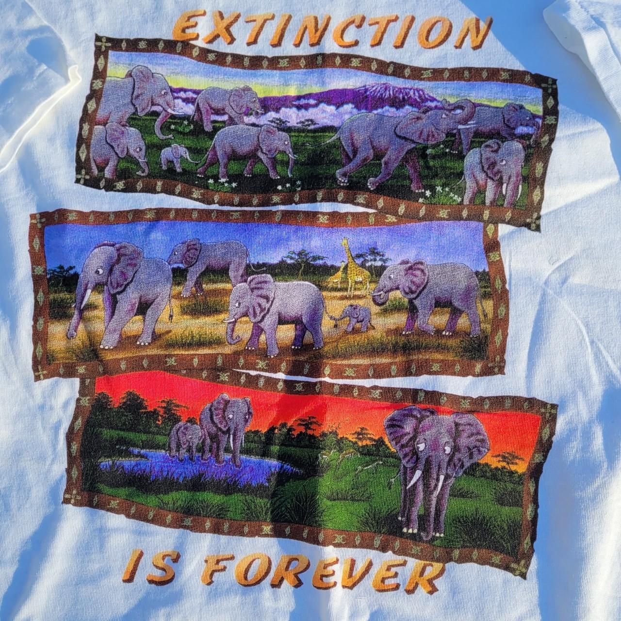97' vintage project earth "extinction is forever" tee - Depop