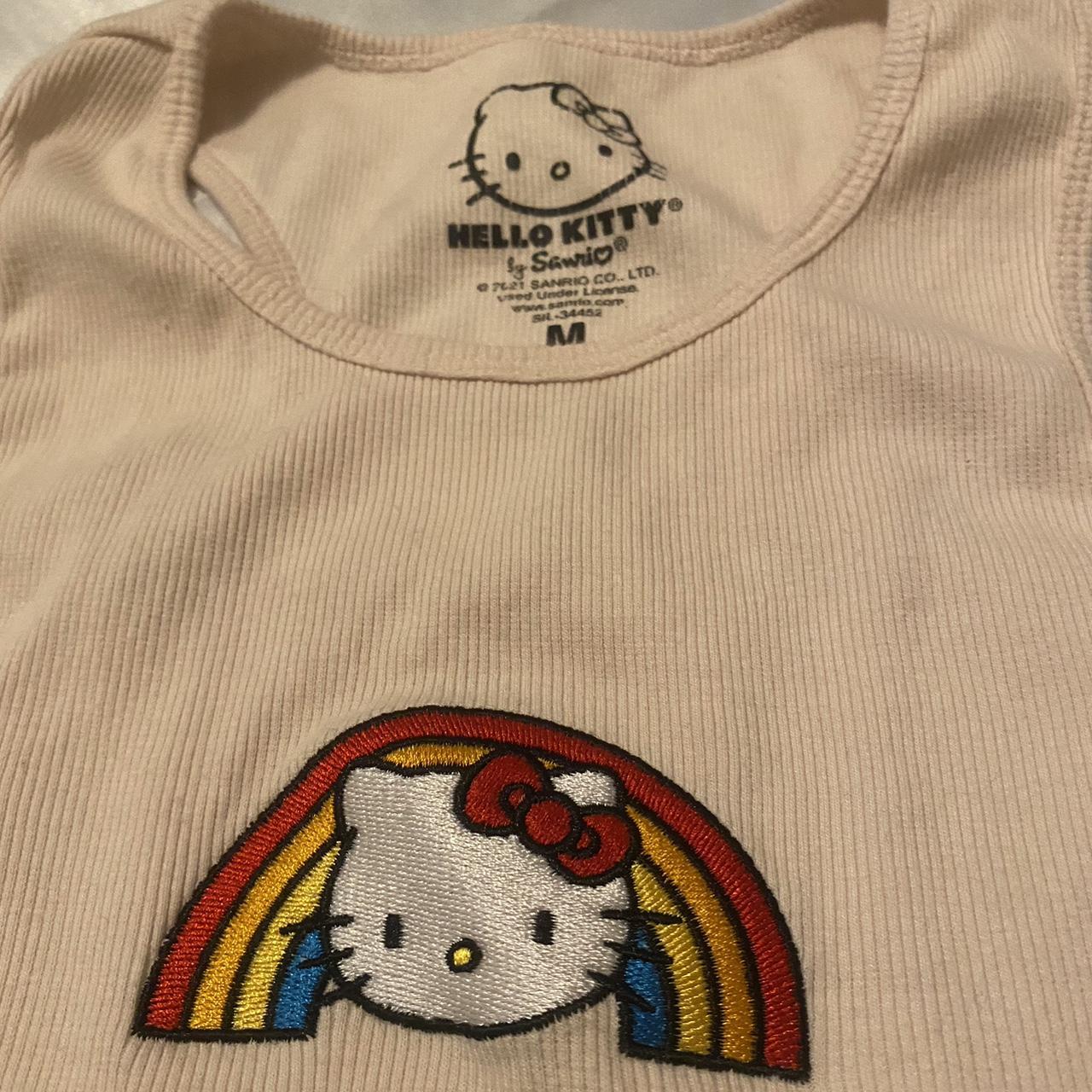 🎀HELLO KITTY RAZOR BACK TANK🎀 light pink sanrio tank... - Depop
