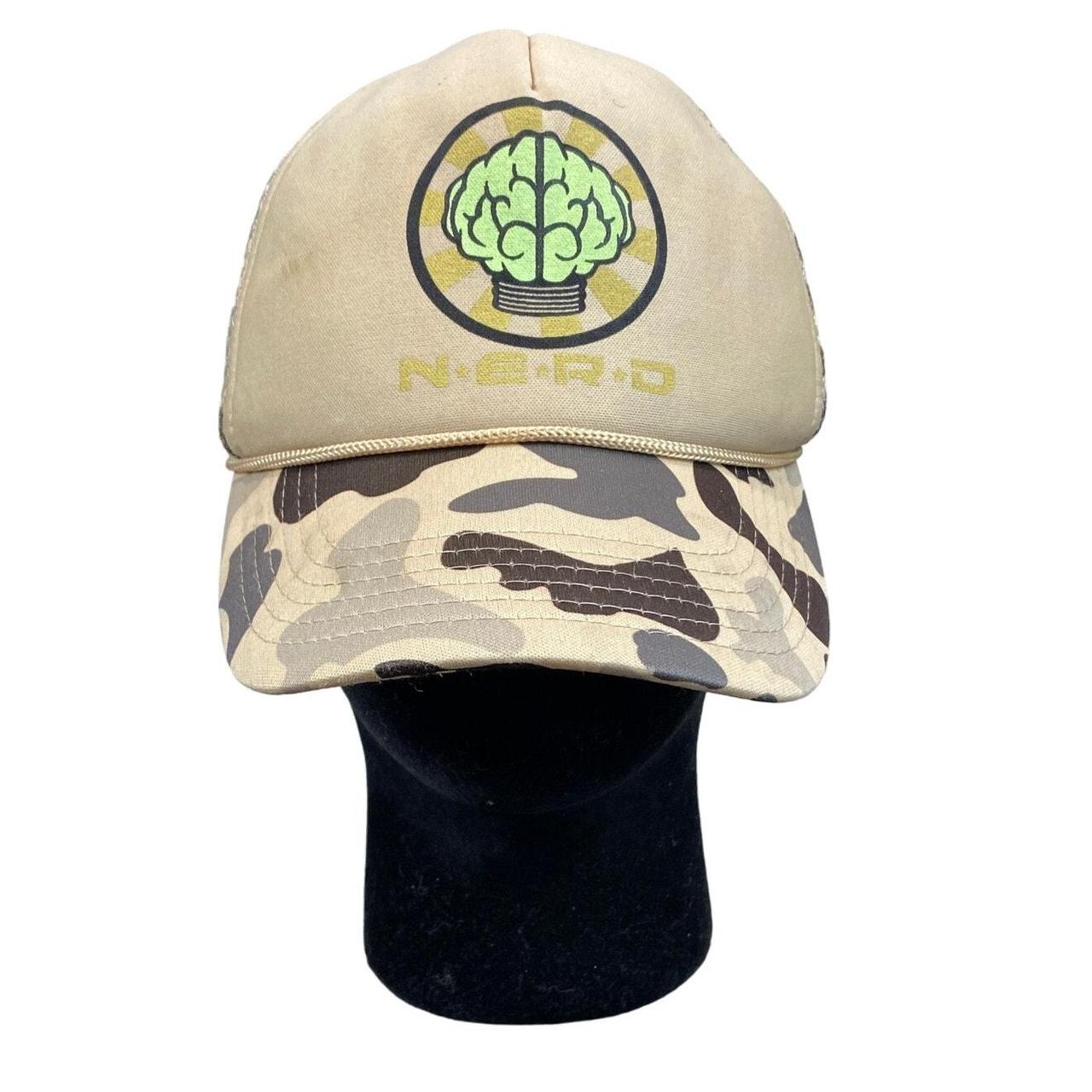 N.E.R.D Neptune Camo Trucker Mesh Snapback Pharrell... - Depop