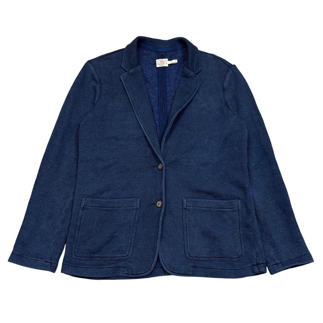 Faherty Inlet Knit Blazer Hendricks Indigo Wash... - Depop