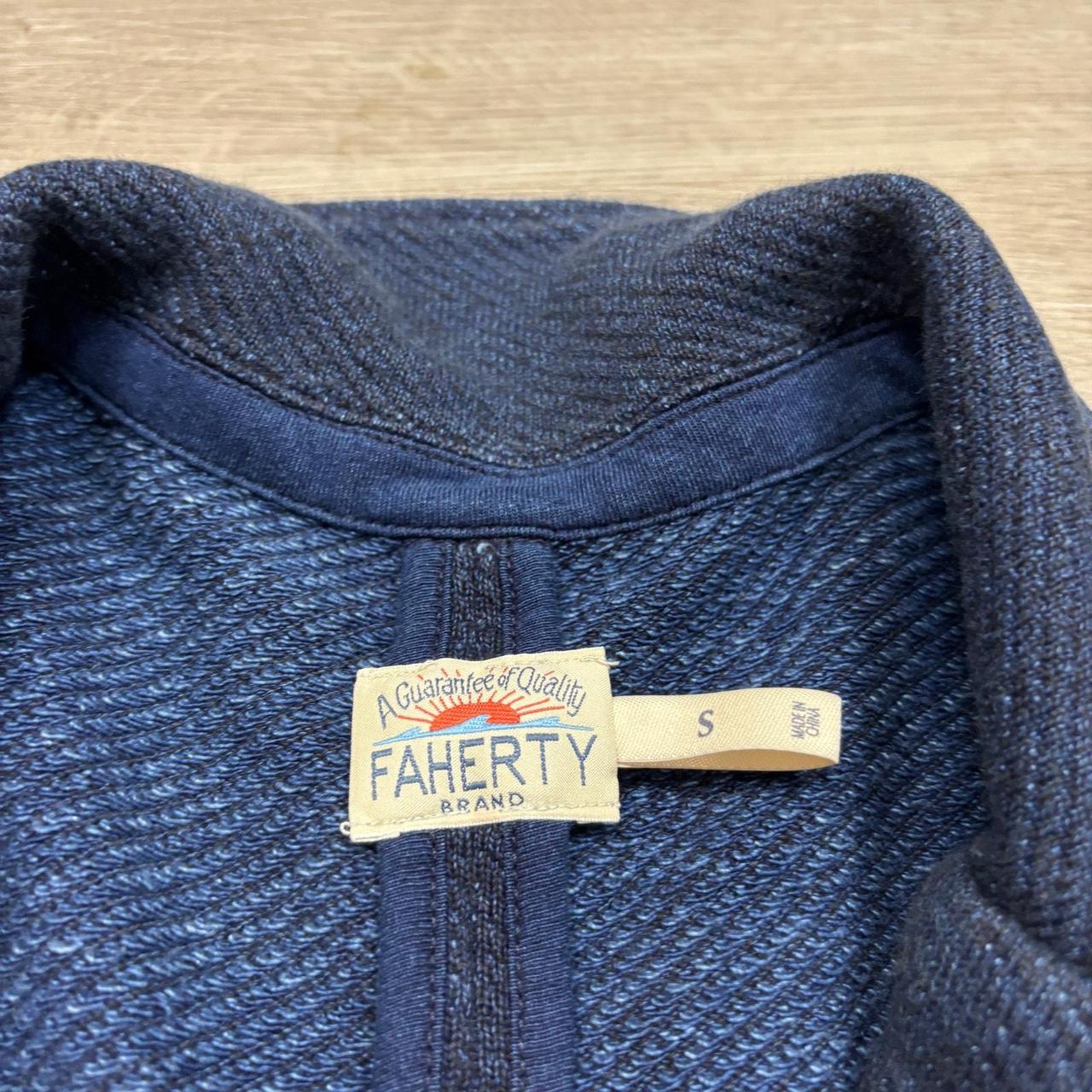 Faherty Inlet Knit Blazer Hendricks Indigo Wash... - Depop