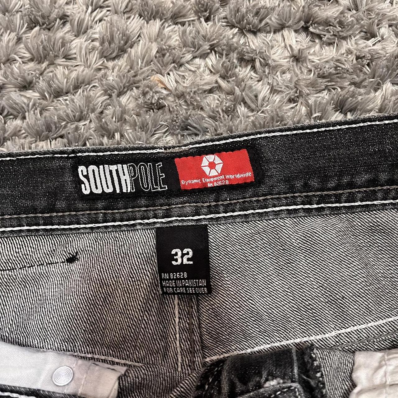 super sick rare red tab southpole jorts, they have a... - Depop