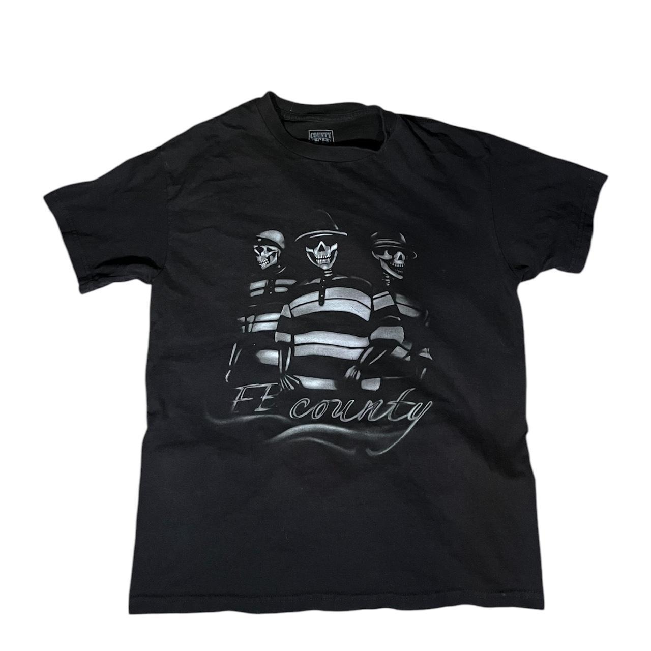 Black & grey FB County T-shirt #FBcounty #proclub... | Depop