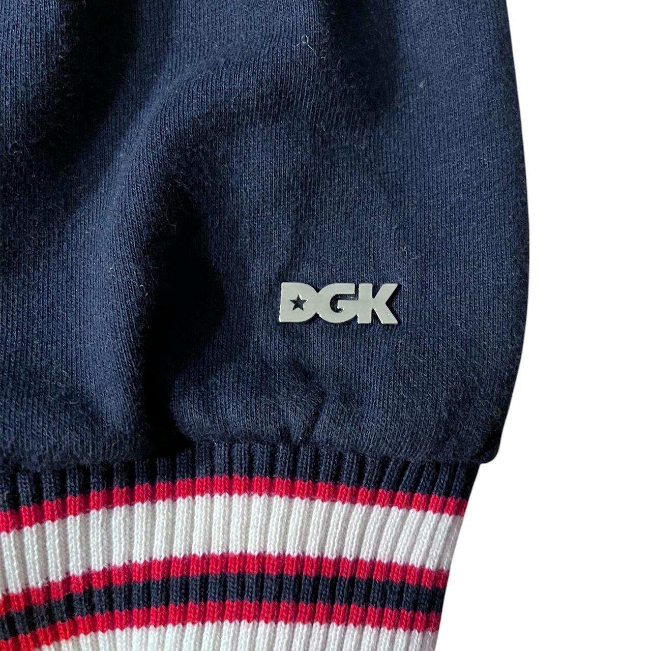 Grey and red DGK varsity jacket size large #skater... - Depop