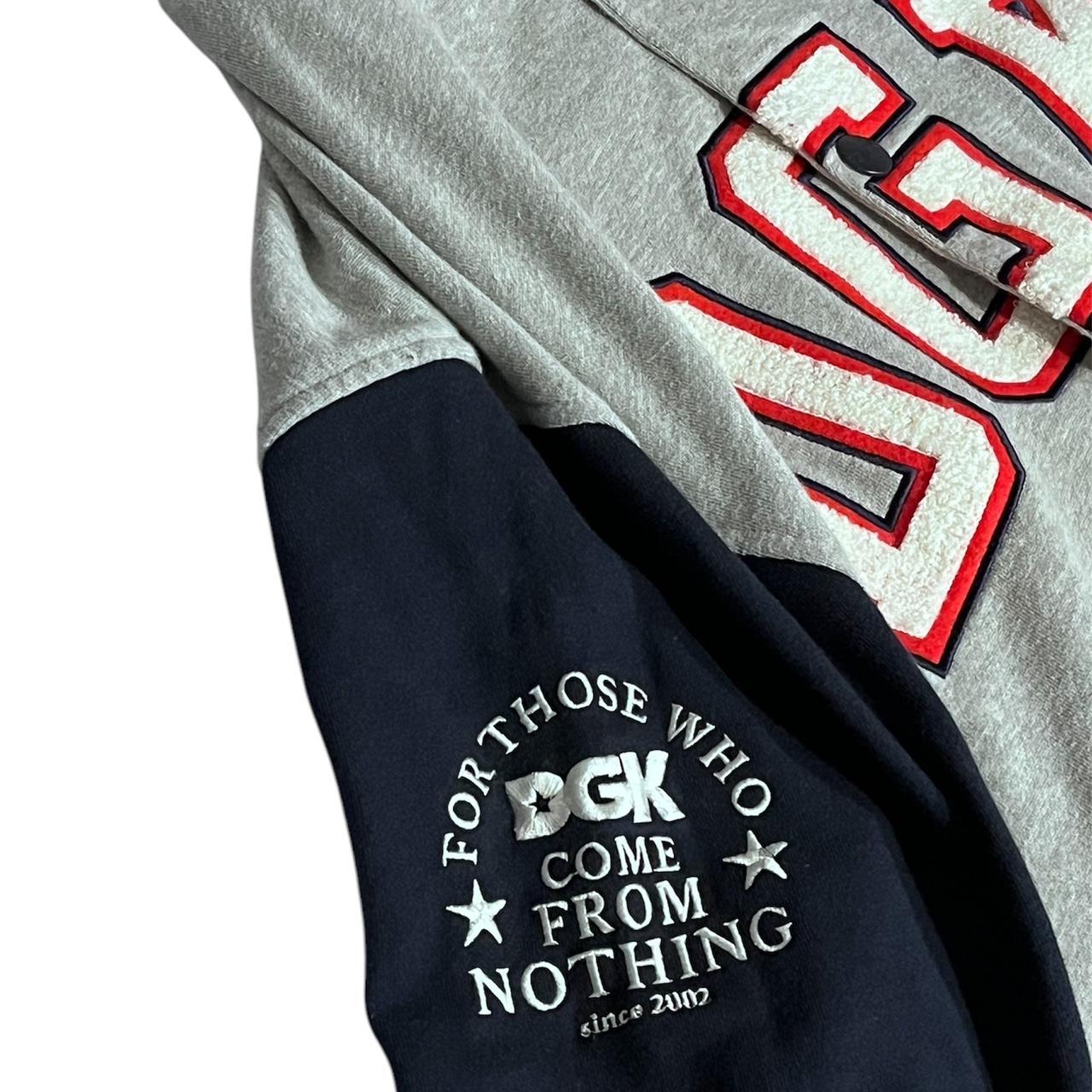 Grey and red DGK varsity jacket size large #skater... - Depop