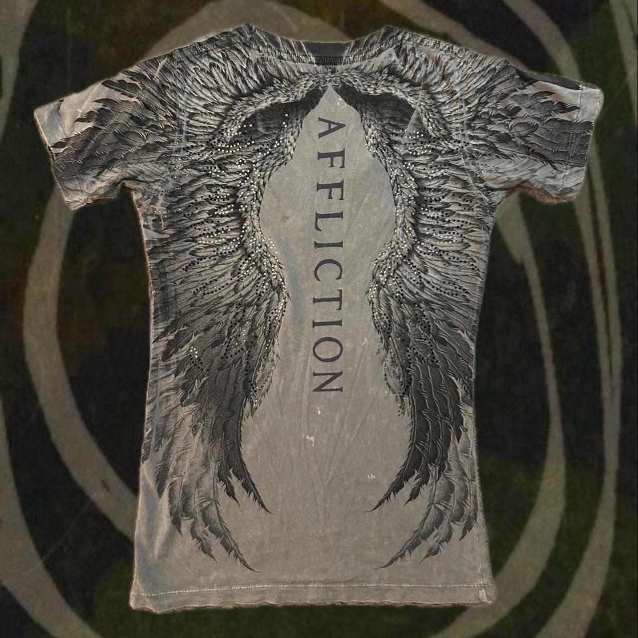 affliction angel wings tee₊˚ෆ size: m message w/ any... | Depop