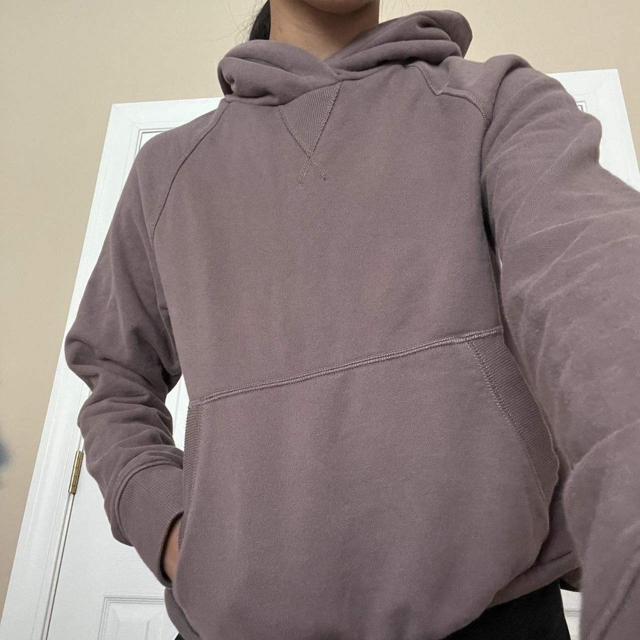 purple open back sweater hoodie from... | Depop