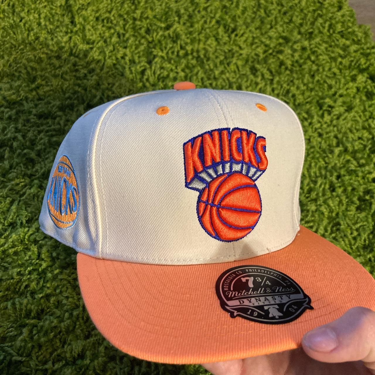 HWC New York Knicks Mitchell & Ness fitted cap Size:... - Depop