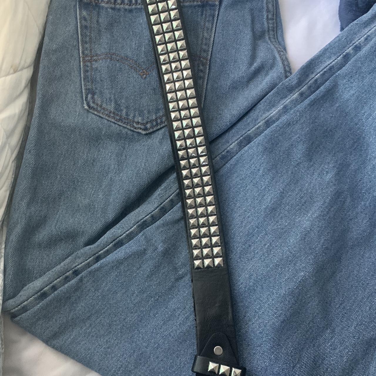 Black studded belt Missing studs - Depop