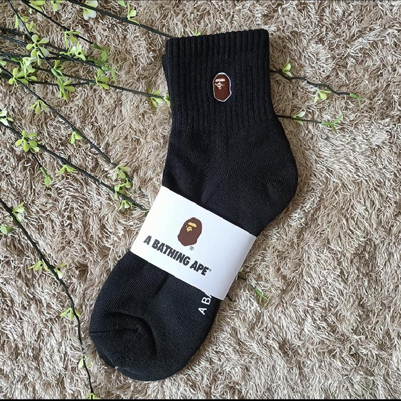 Brand New A Bathing Ape socks. Black pair 1 for... - Depop