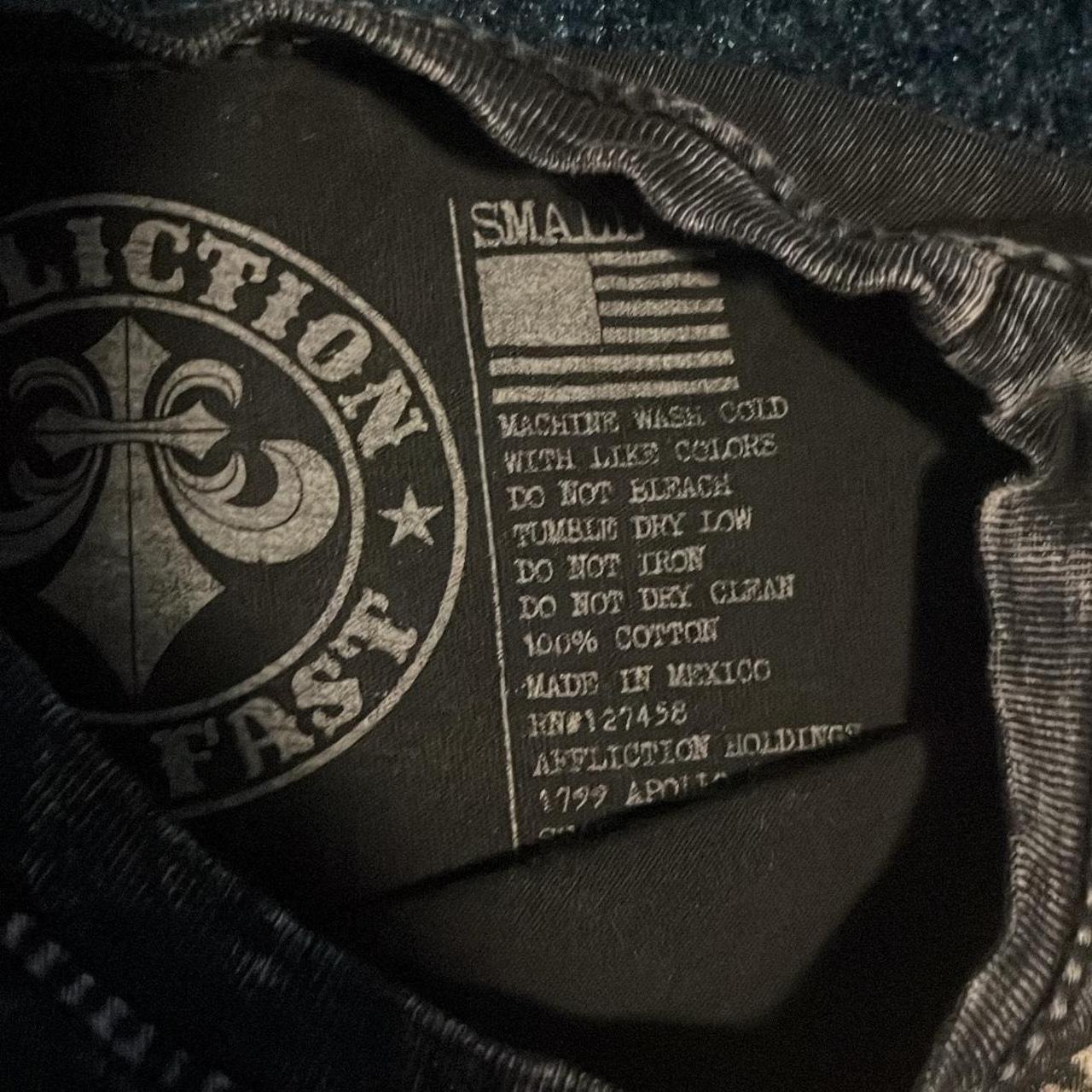 Black affliction shirt praying skull angel Size... - Depop