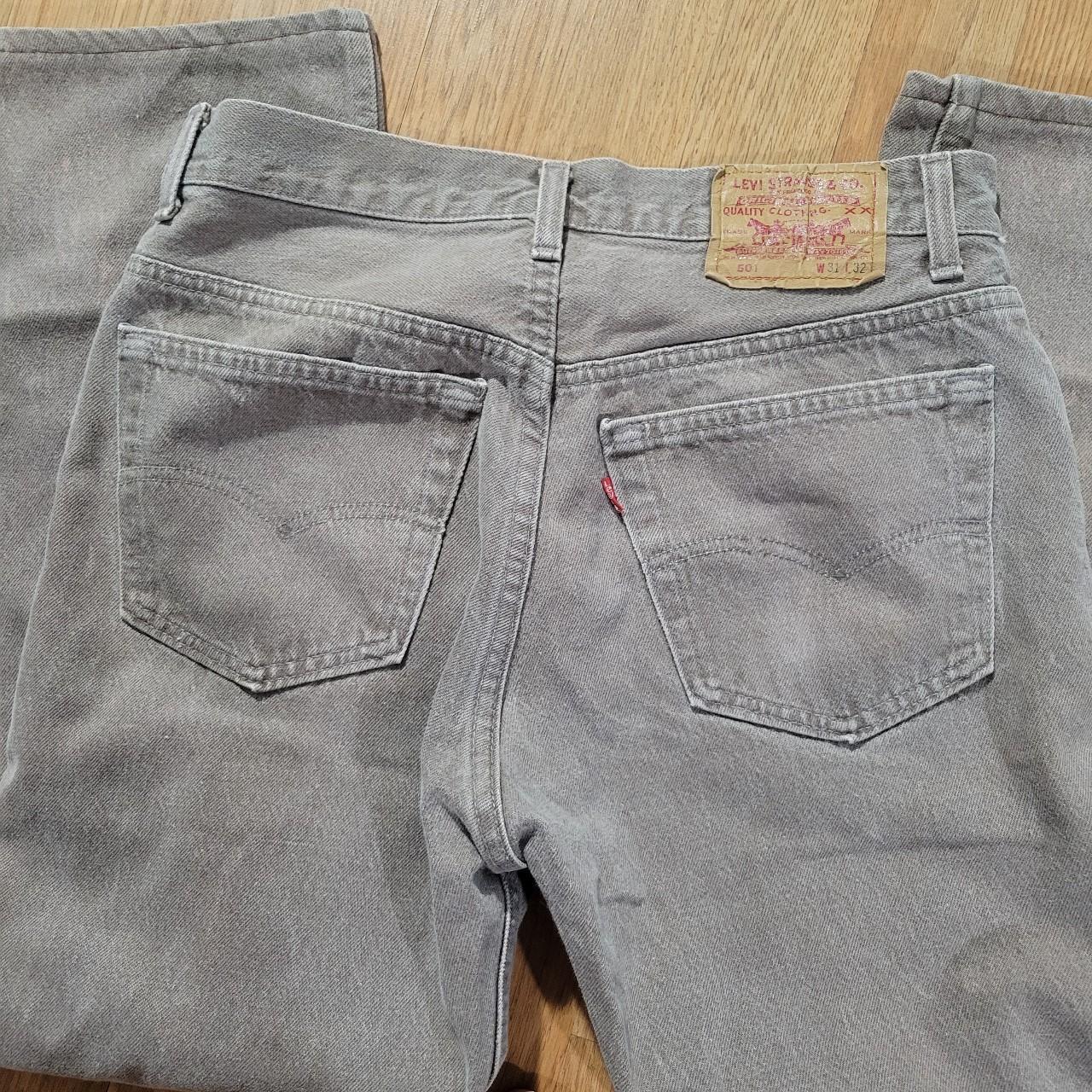 Vintage 80s Levis 501s Light brown jeans size 30x26... - Depop