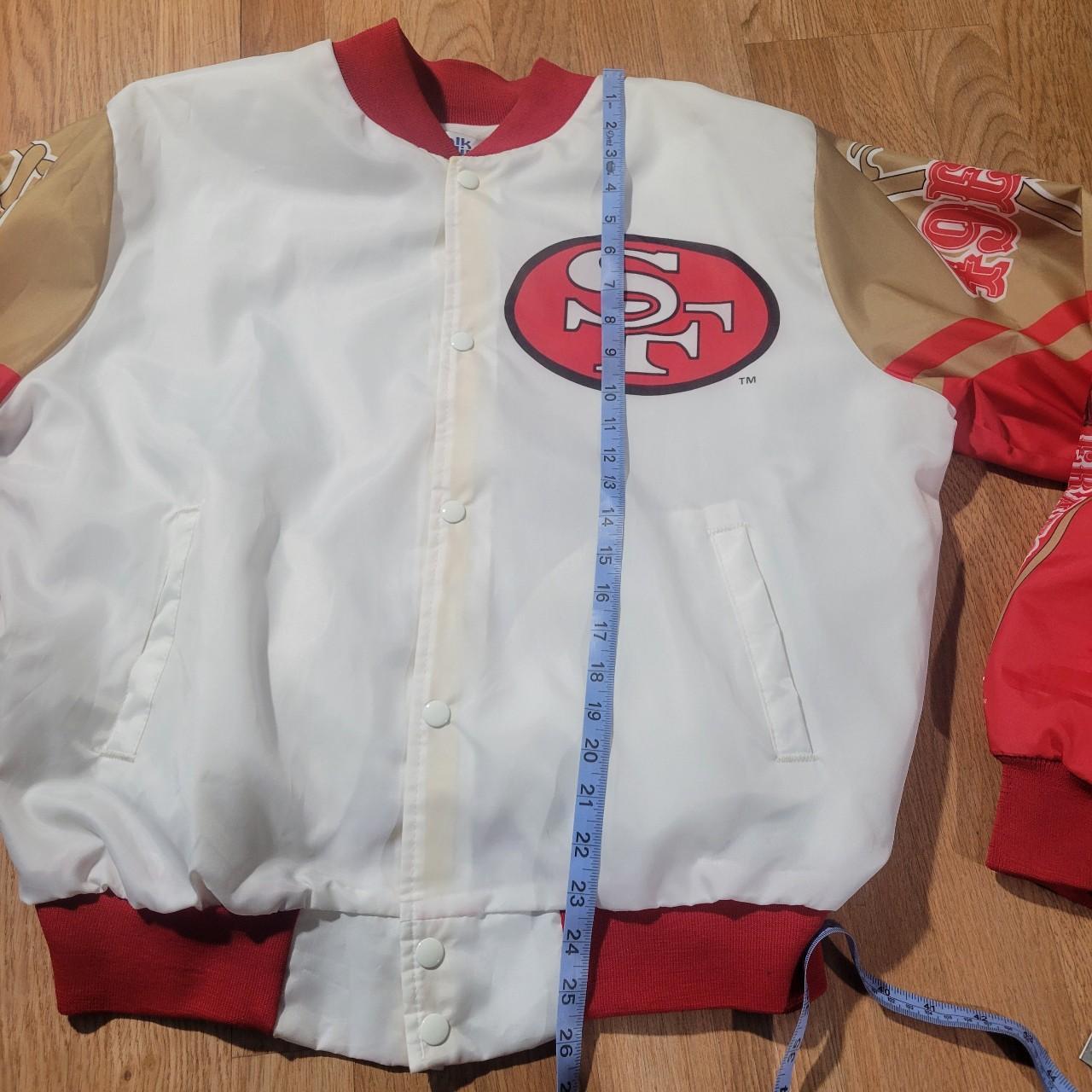 Vintage 90s Chalk Line SF 49ers Gold Miner Satin... - Depop