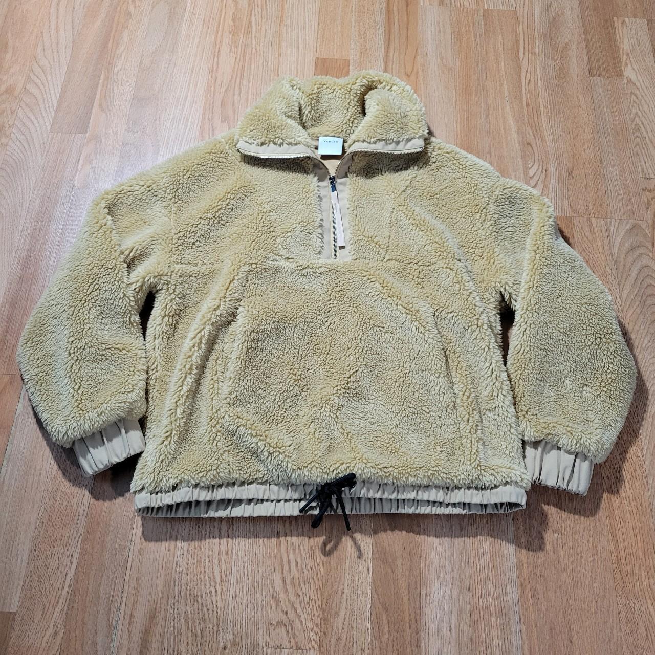 Varley Deep Pile Fleece Sherpa quarter zip jacket... - Depop