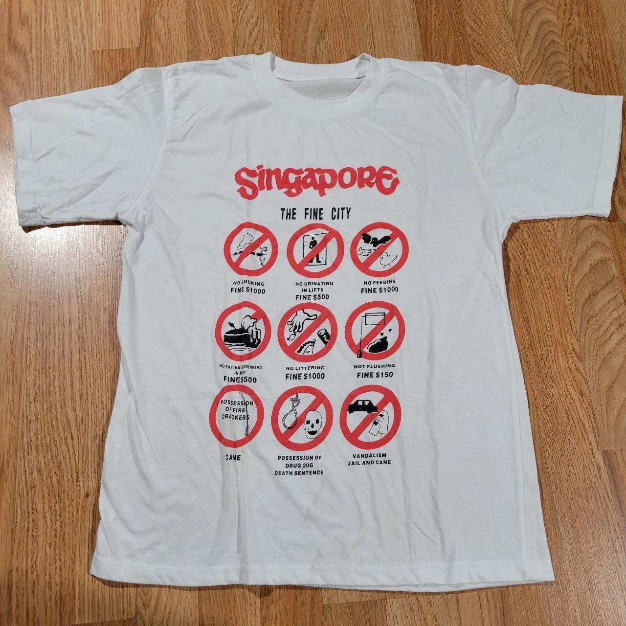 Vintage Singapore Fine City T shirt Size small no... | Depop