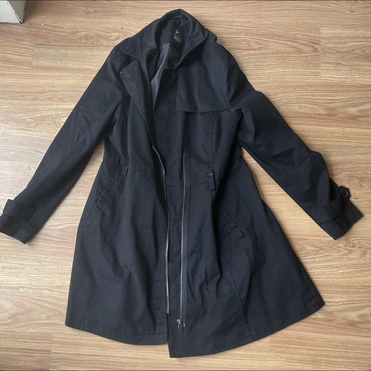 Long Rain Coat. Color: Black Size: 14 UK 42 EUR 10... - Depop