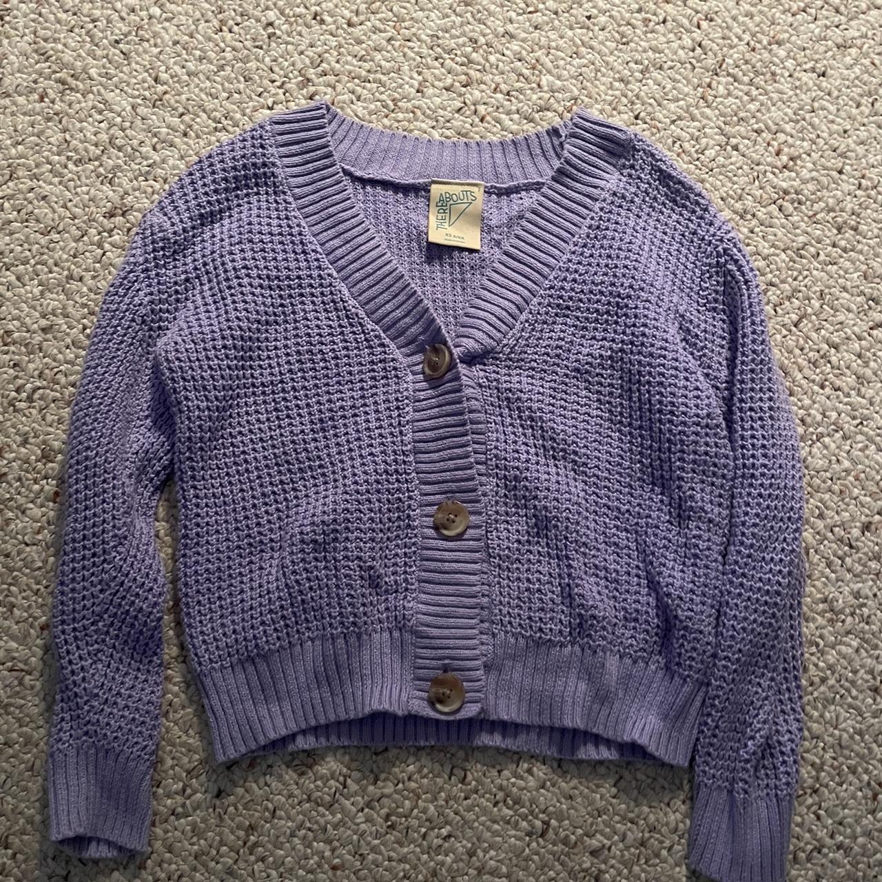 jcpenney purple button up cardigan XS kids like new - Depop