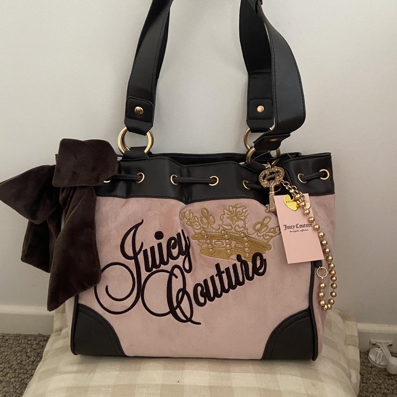 BNWT Juicy Couture Velour Crown Daydreamer Tote in... | Depop