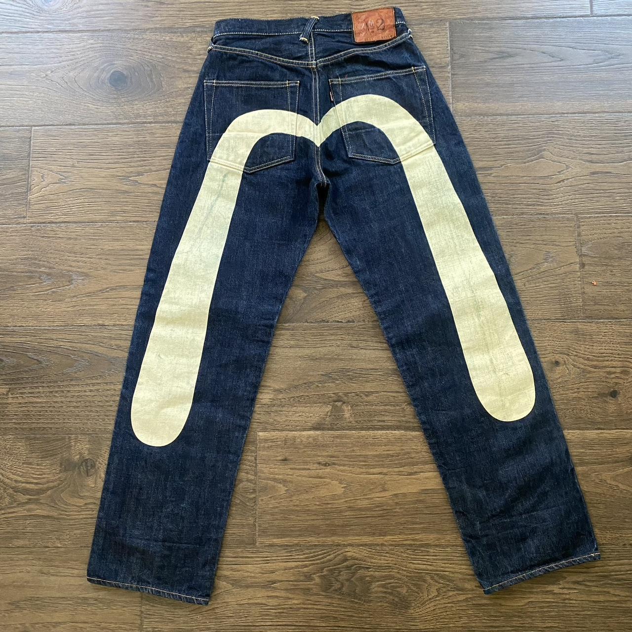 baggy size 29x35 evisu jeans made in 2001 authentic,... - Depop