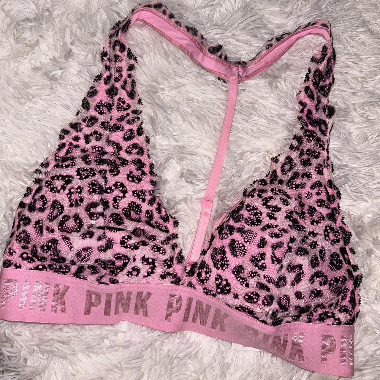 Victoria Secret Pink leopard prints padded brallete... - Depop