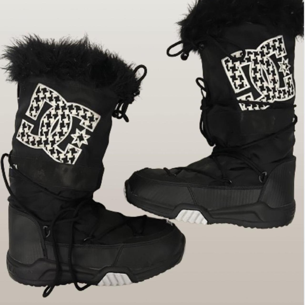 Super cute Dc boots black and white size 7 woman... - Depop