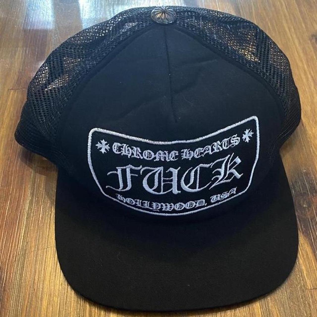 Chrome Hearts Men's Black and White Hat | Depop