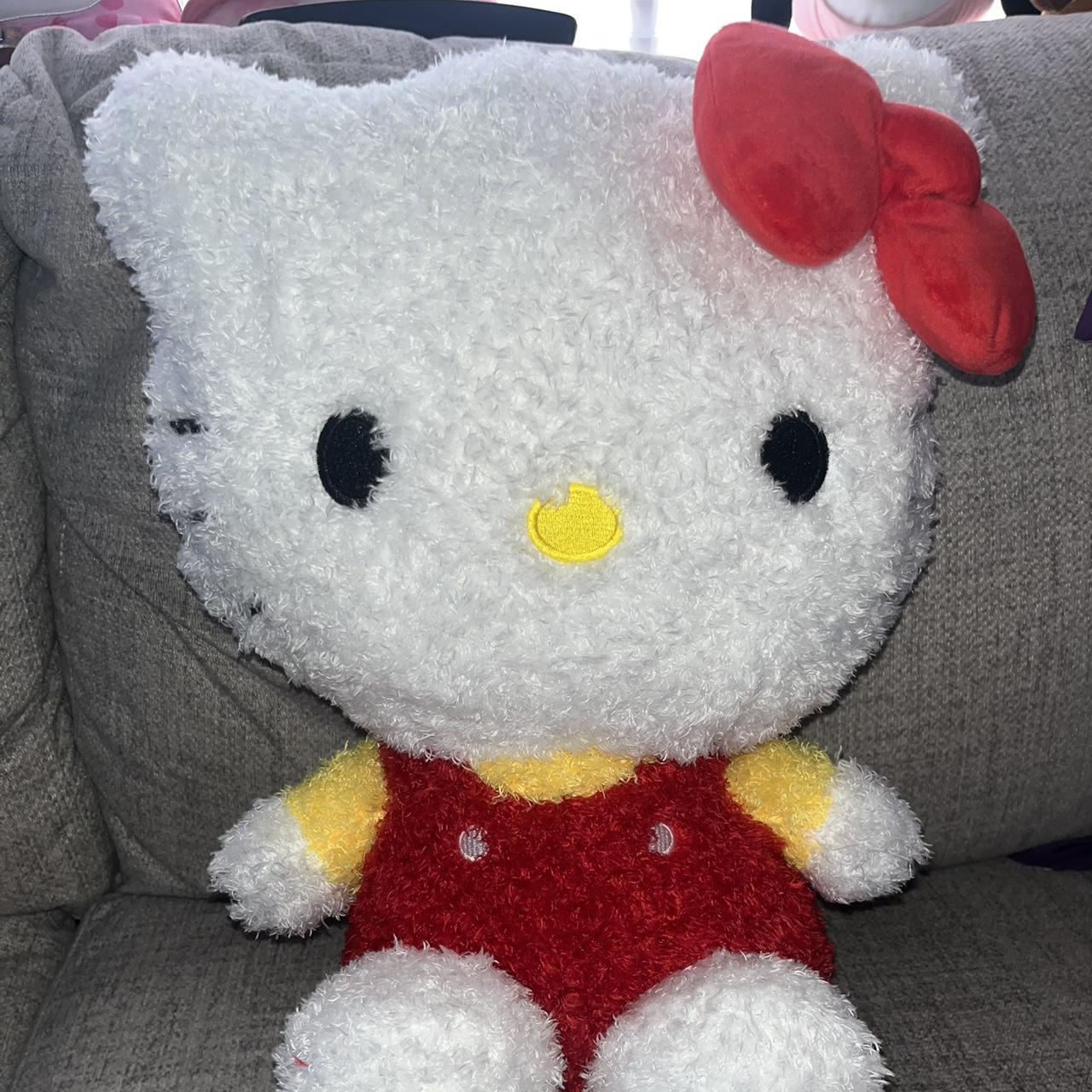 Hello Kitty Fuzzy Plush 15” RARE - Depop