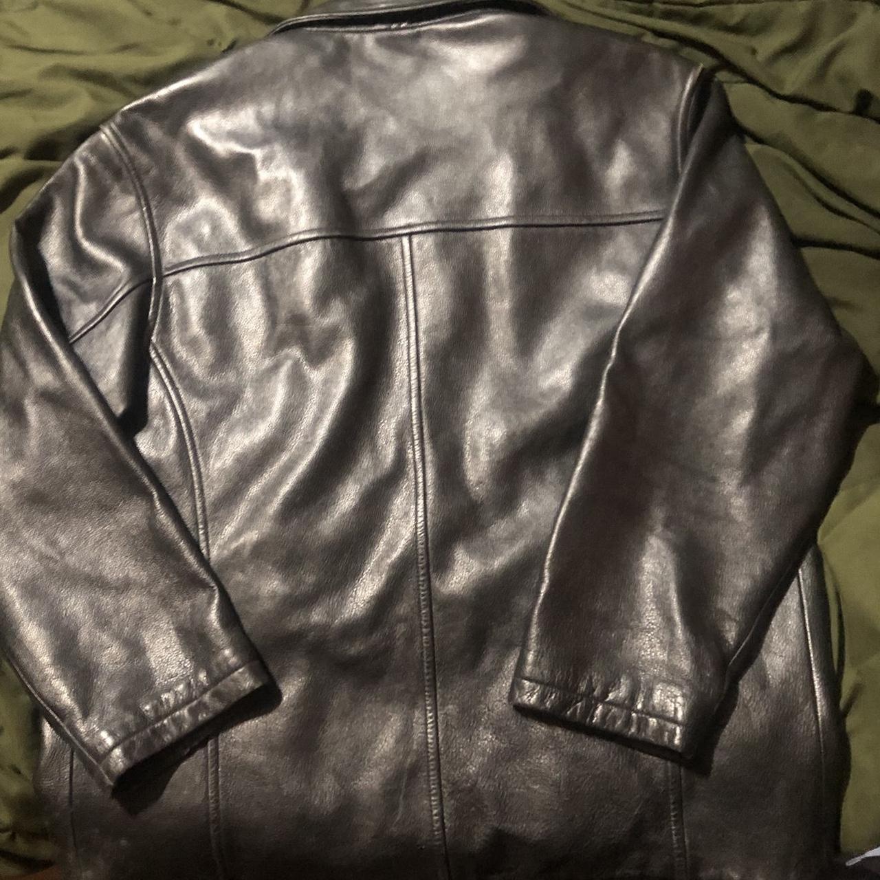 Men’s Italian Leather Jacket. Has a little of wear... - Depop