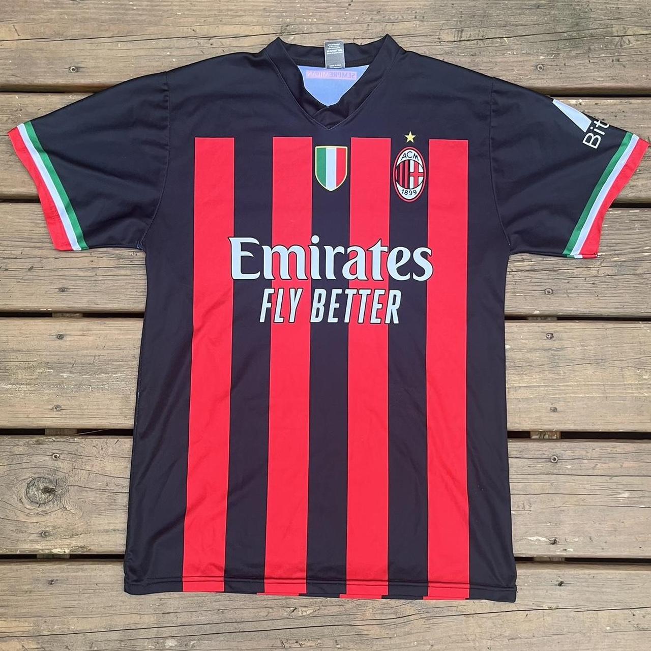 Emirates black and red S jersey Soccer mls... - Depop
