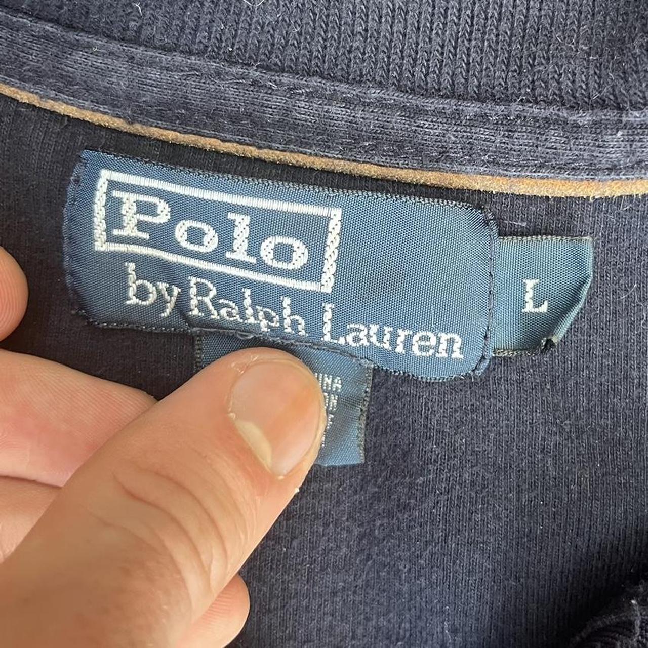 Navy blue Polo Ralph Lauren quarter zip L... - Depop