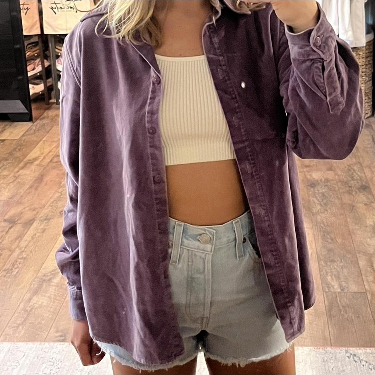 Christopher & Banks Women's Purple Shirt | Depop