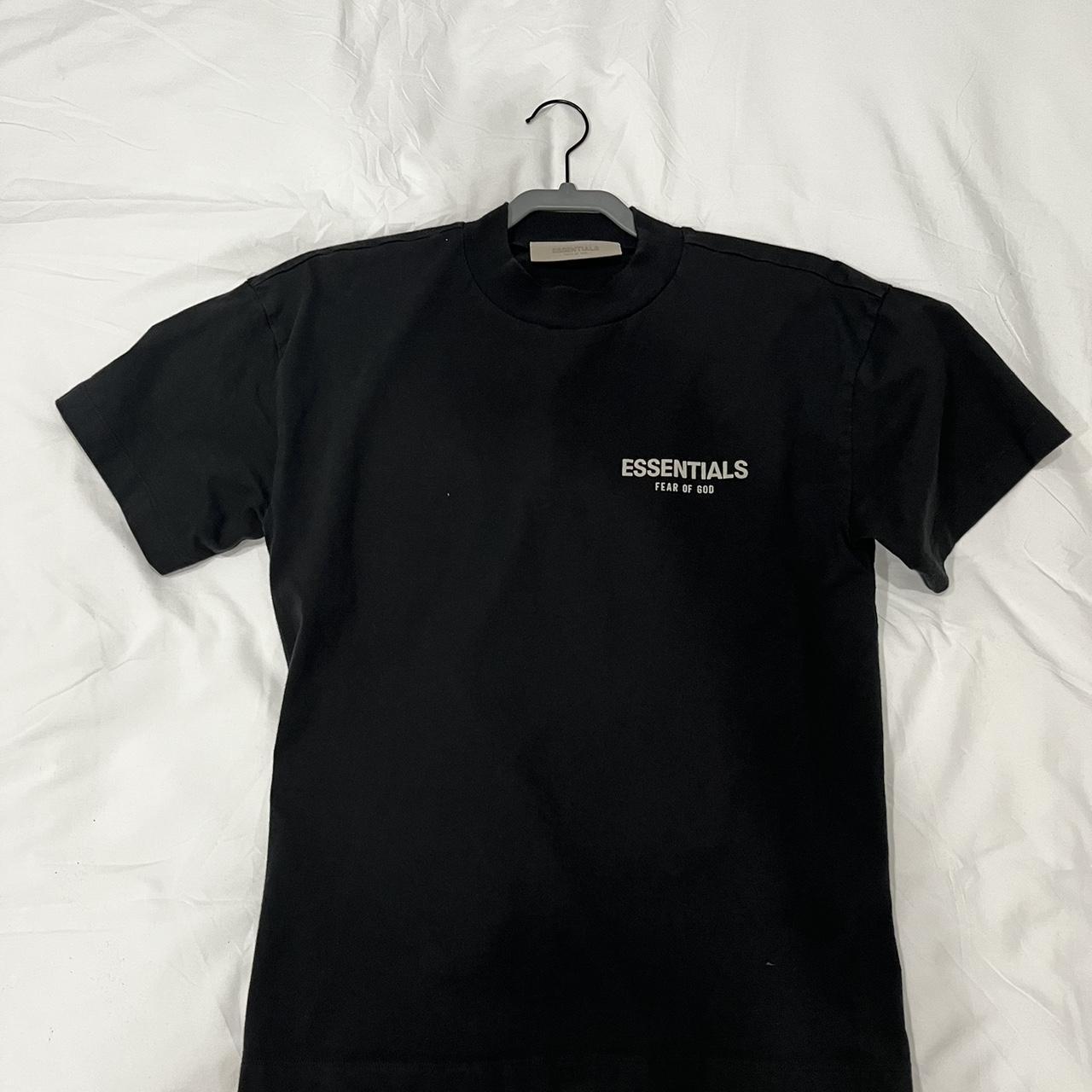 Essentials Black and Cream T-shirt | Depop