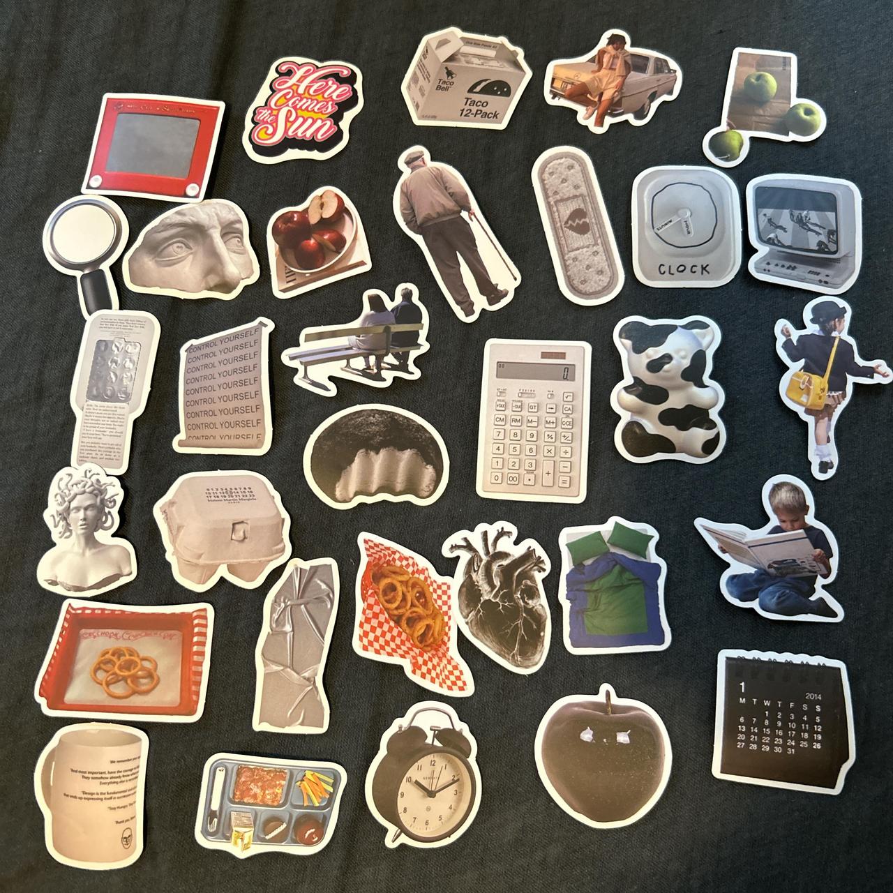 Stickers with a mix of designs #stickers #stickerpack - Depop