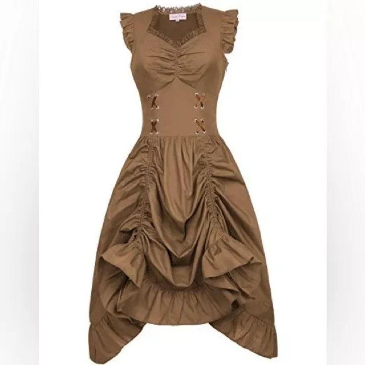 This is the prettiest milk chocolate colored dress... | Depop