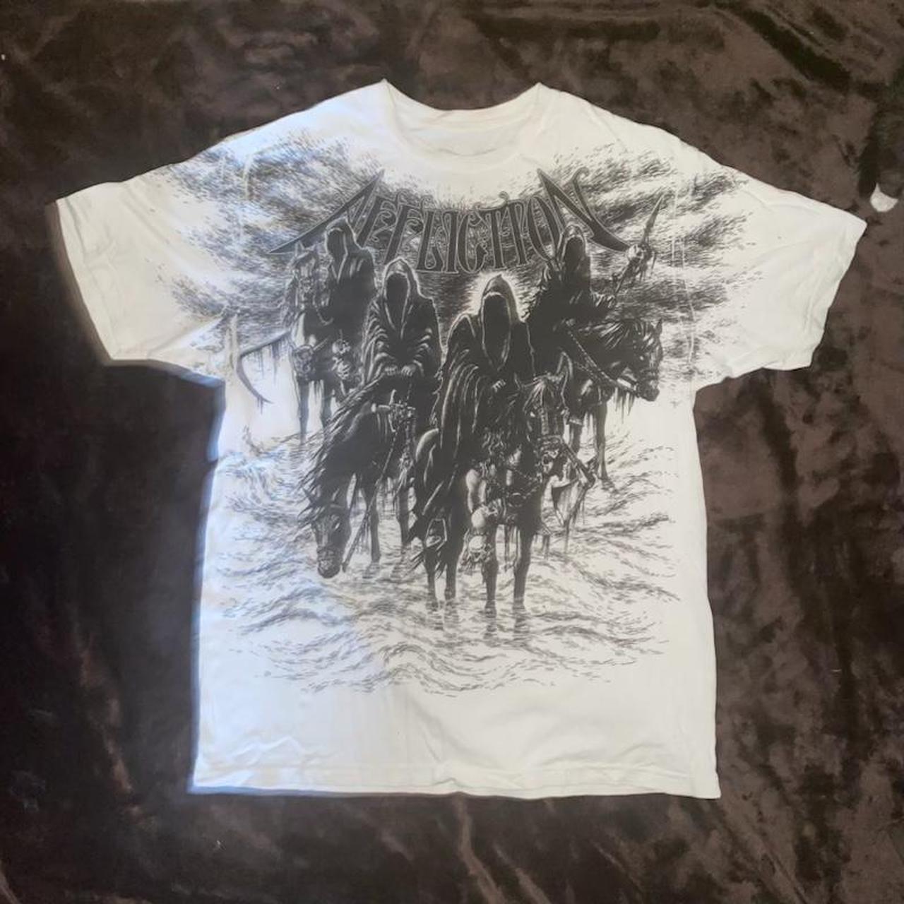 WHITE NAZGÛL AFFLICTION SHIRT size:XL crazy rare... - Depop