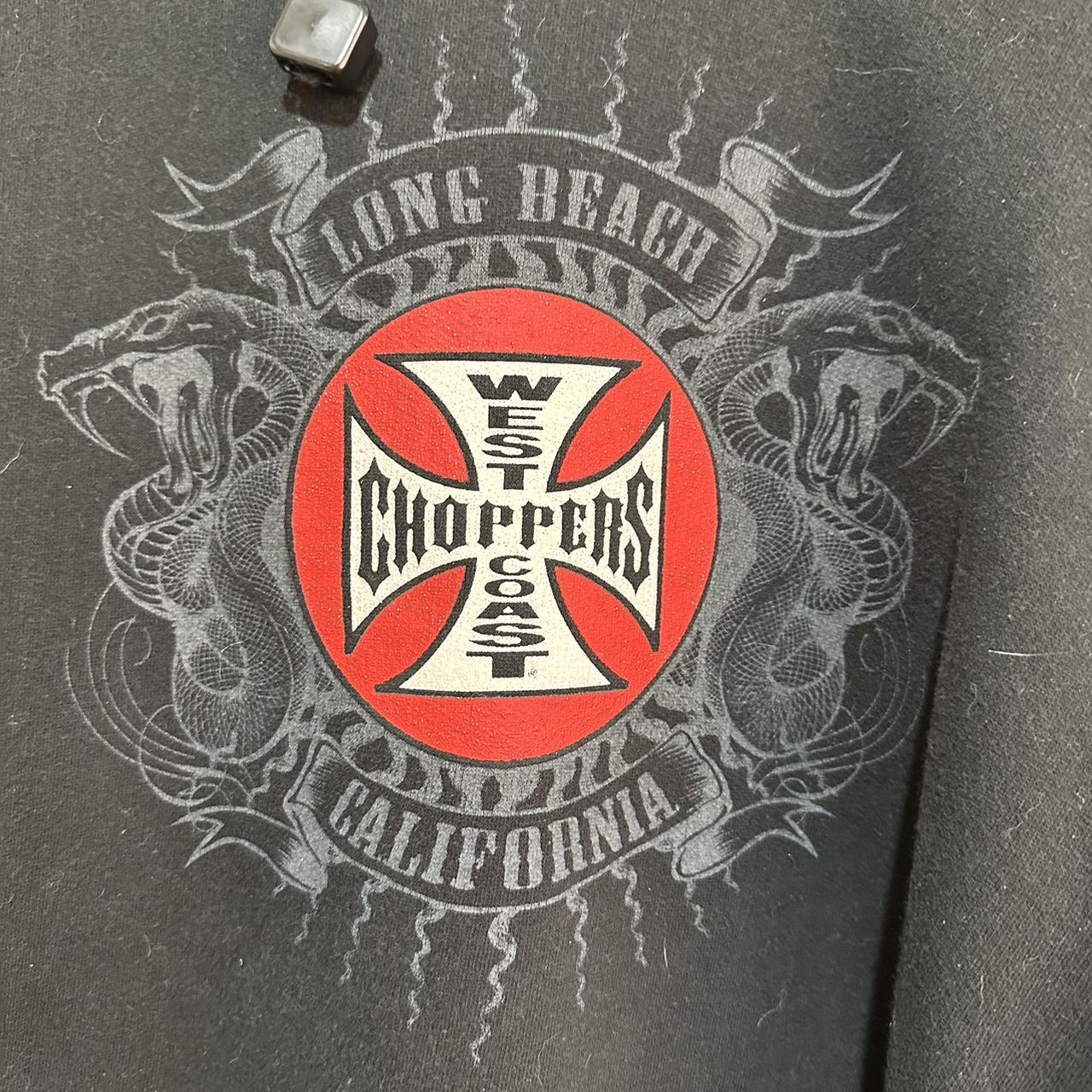 Vintage Y2K west coast choppers hoodie Size XL Some... - Depop