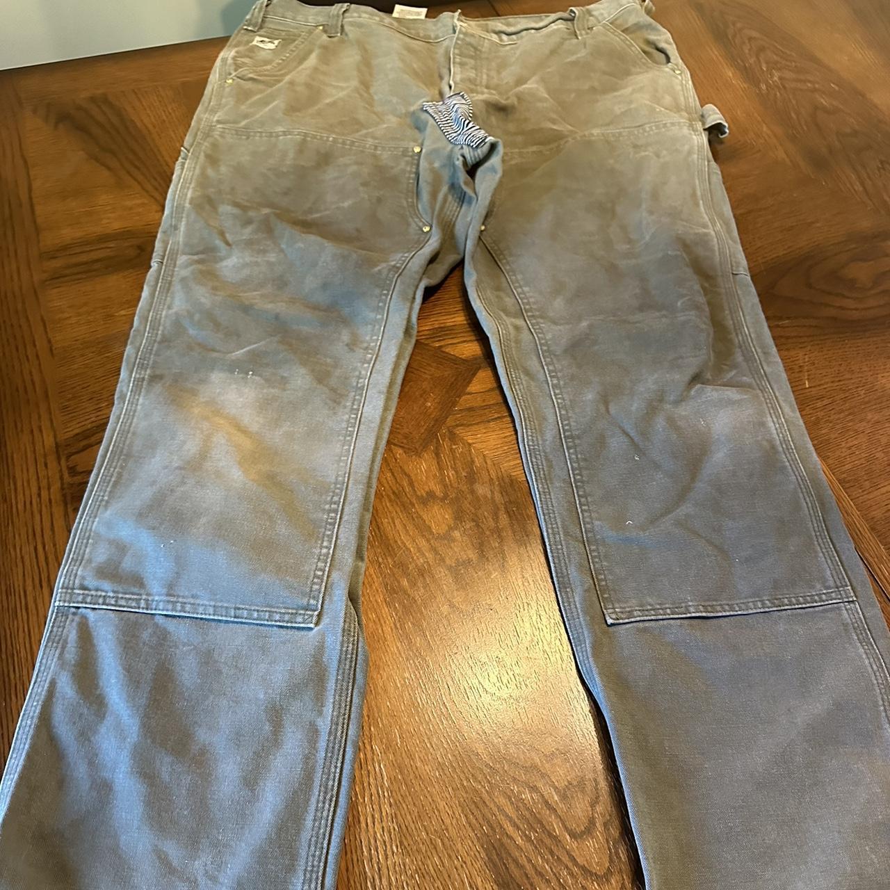 Mens vintage carhartt double knee pants Size... - Depop