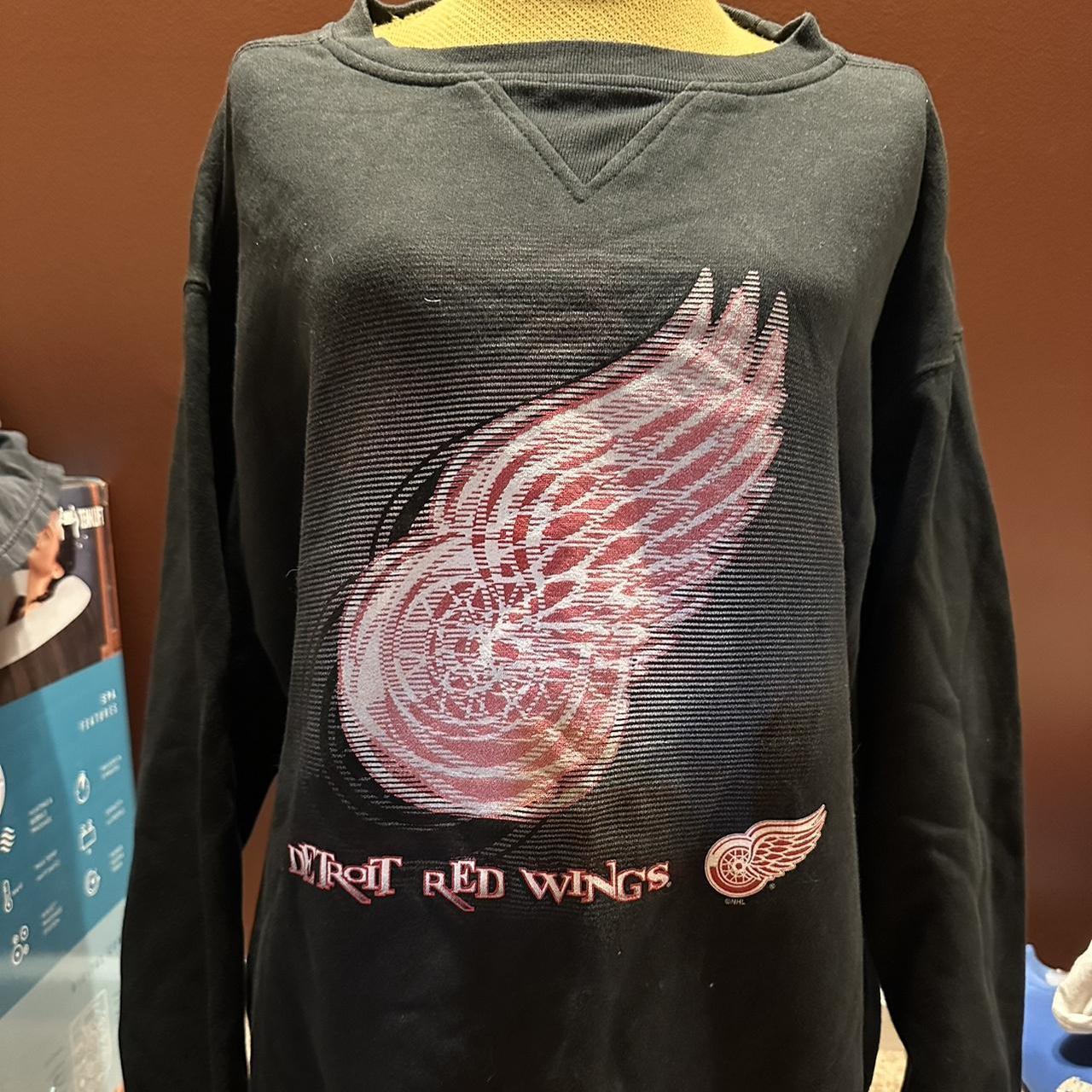 Vintage Detroit red wings crew neck Size large - Depop