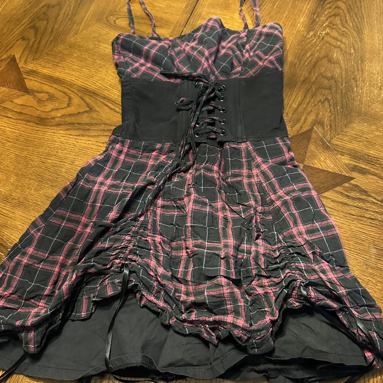 Tripp NYC plaid corset garter dress Size medium - Depop