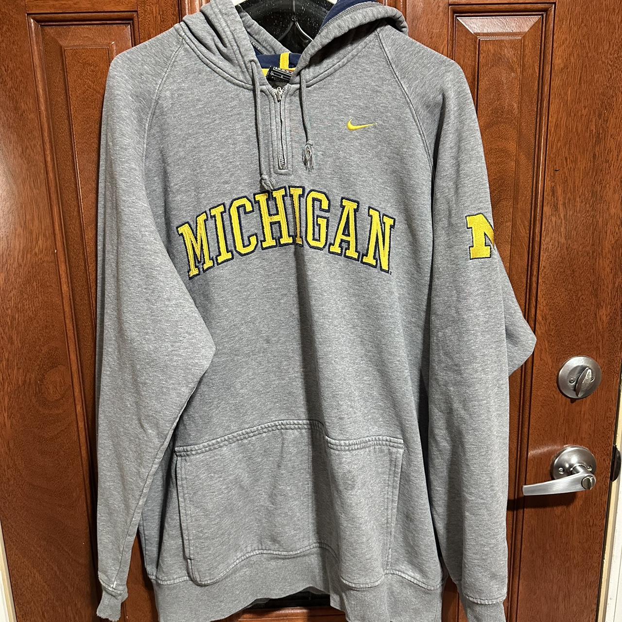 Men’s vintage Nike Michigan quarter zip Size... - Depop