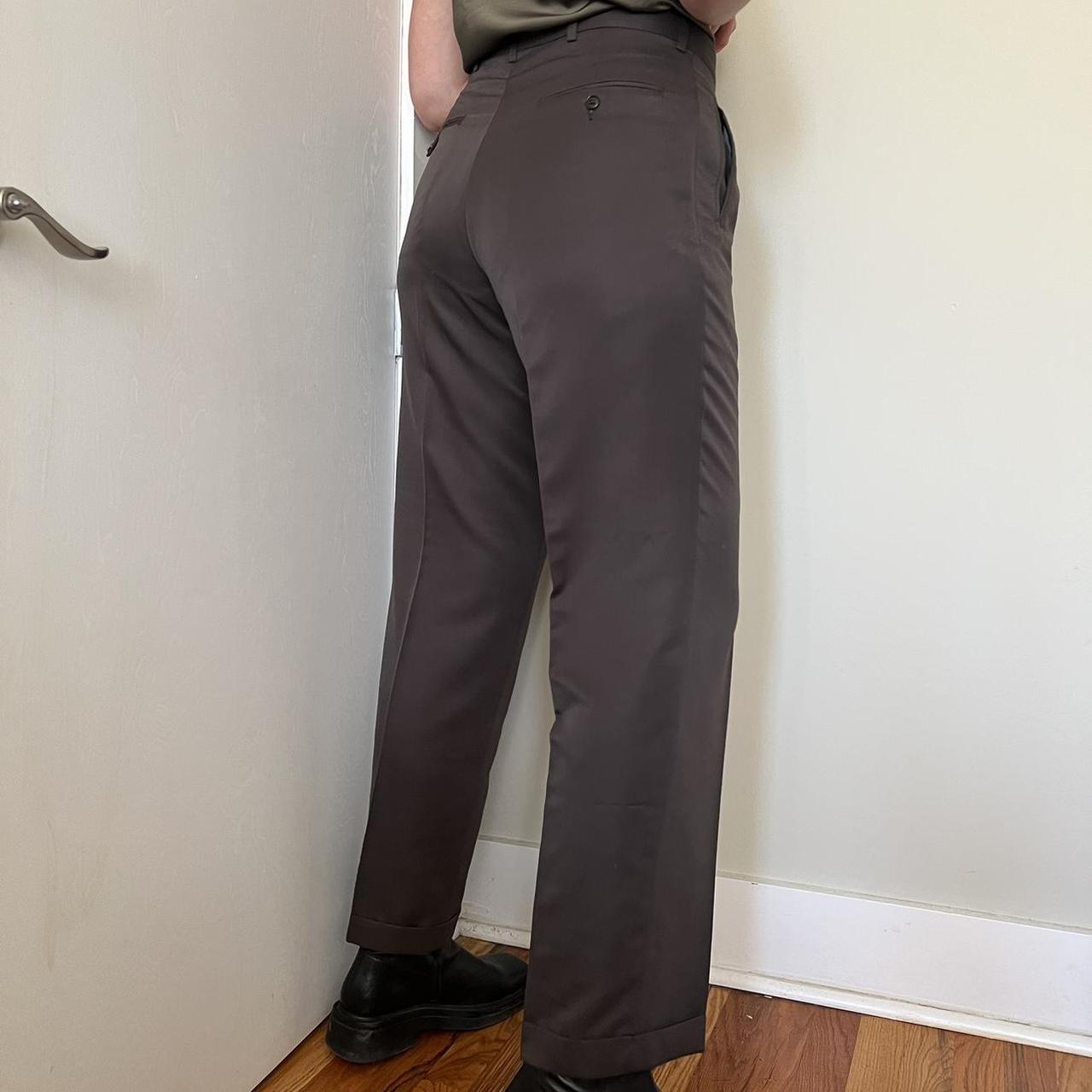 Unisex vintage dress pants. Straight fit, high... - Depop