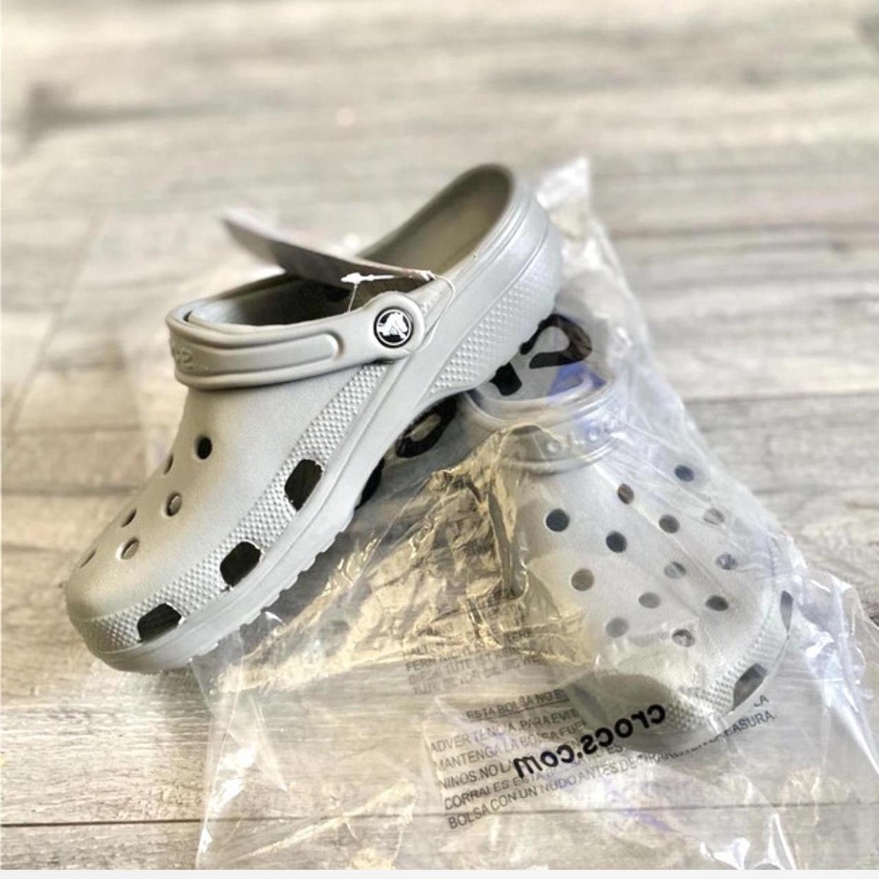Grey classic clog crocs New with tags attached and... - Depop
