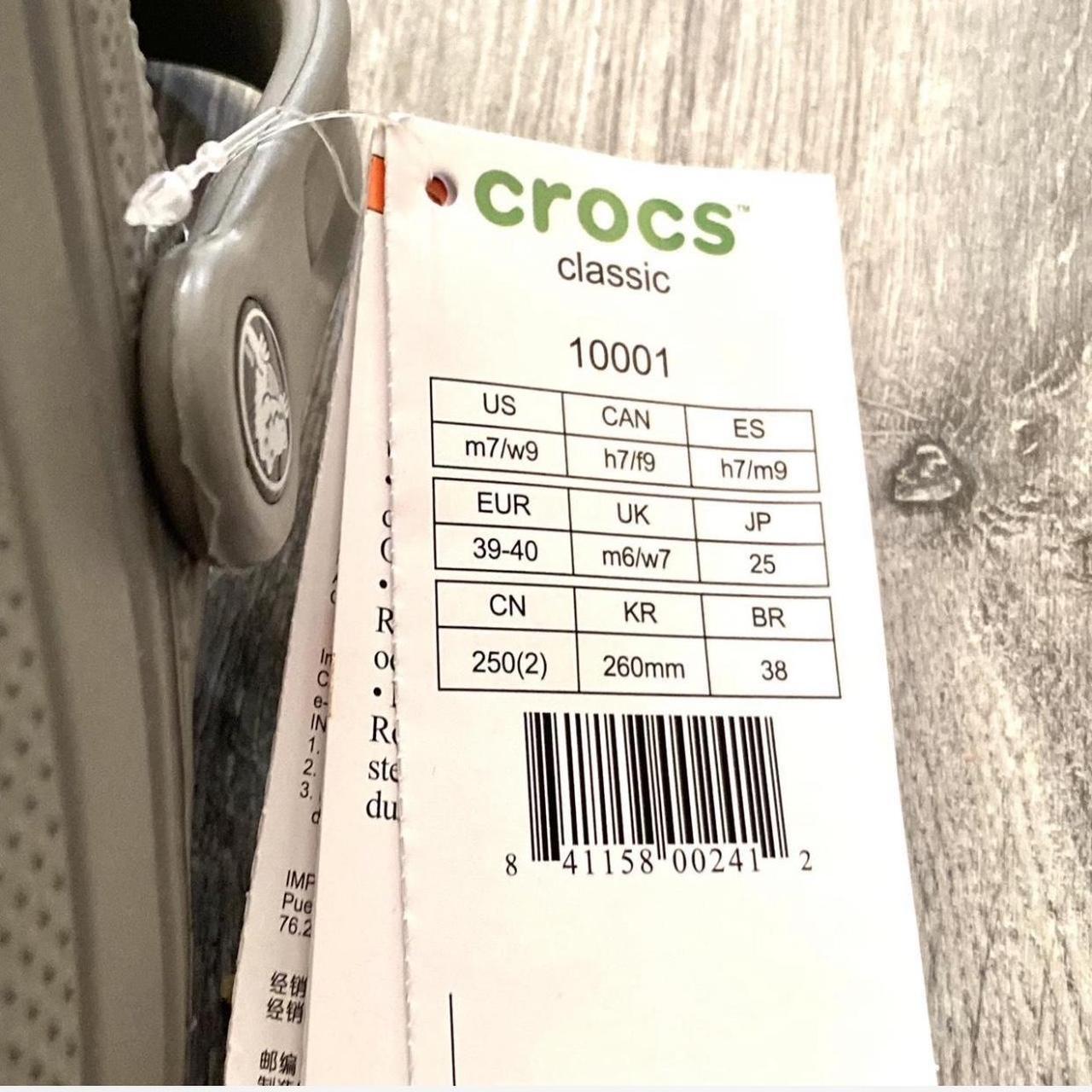 Grey classic clog crocs New with tags attached and... - Depop