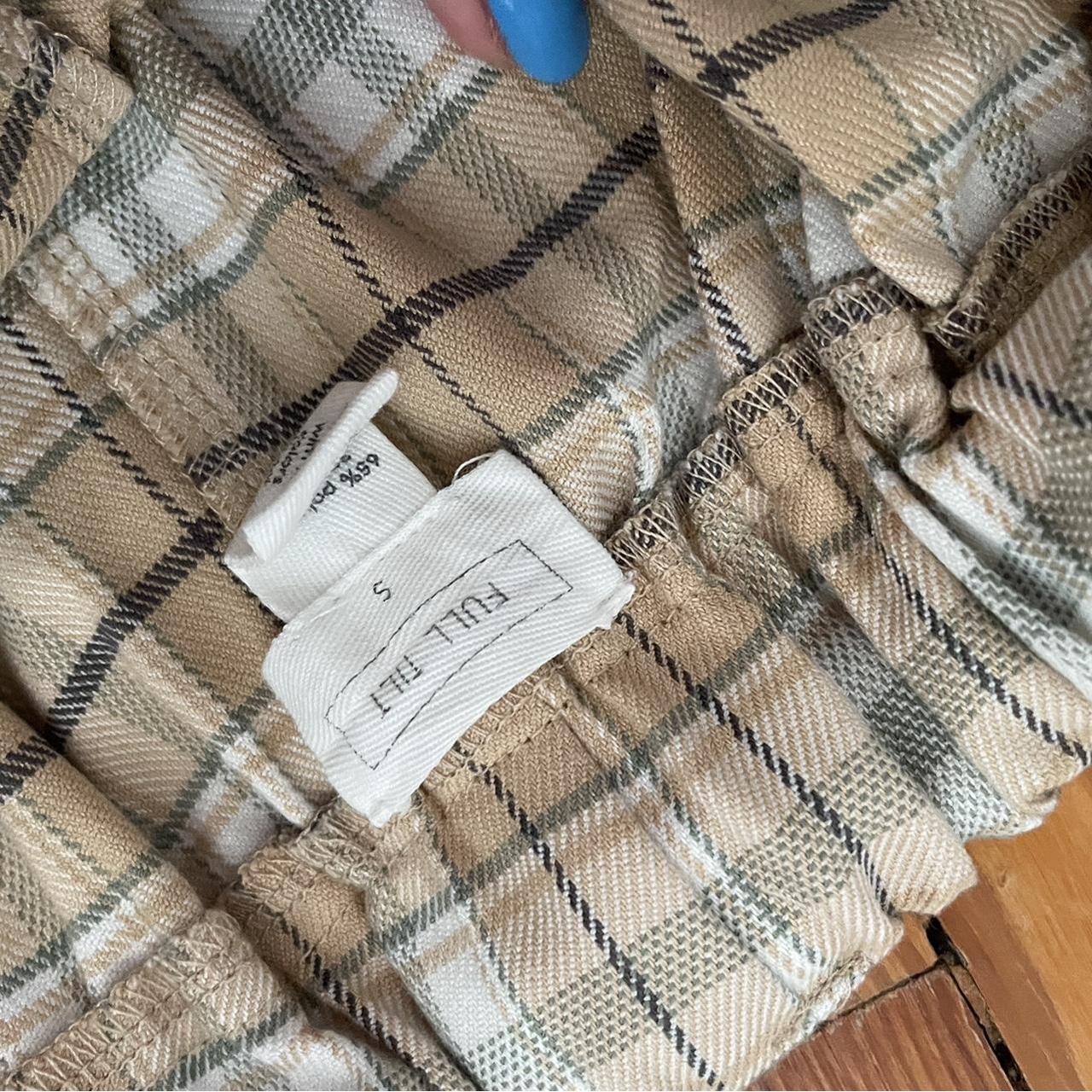 super cute pale yellow plaid shorts very soft and... - Depop