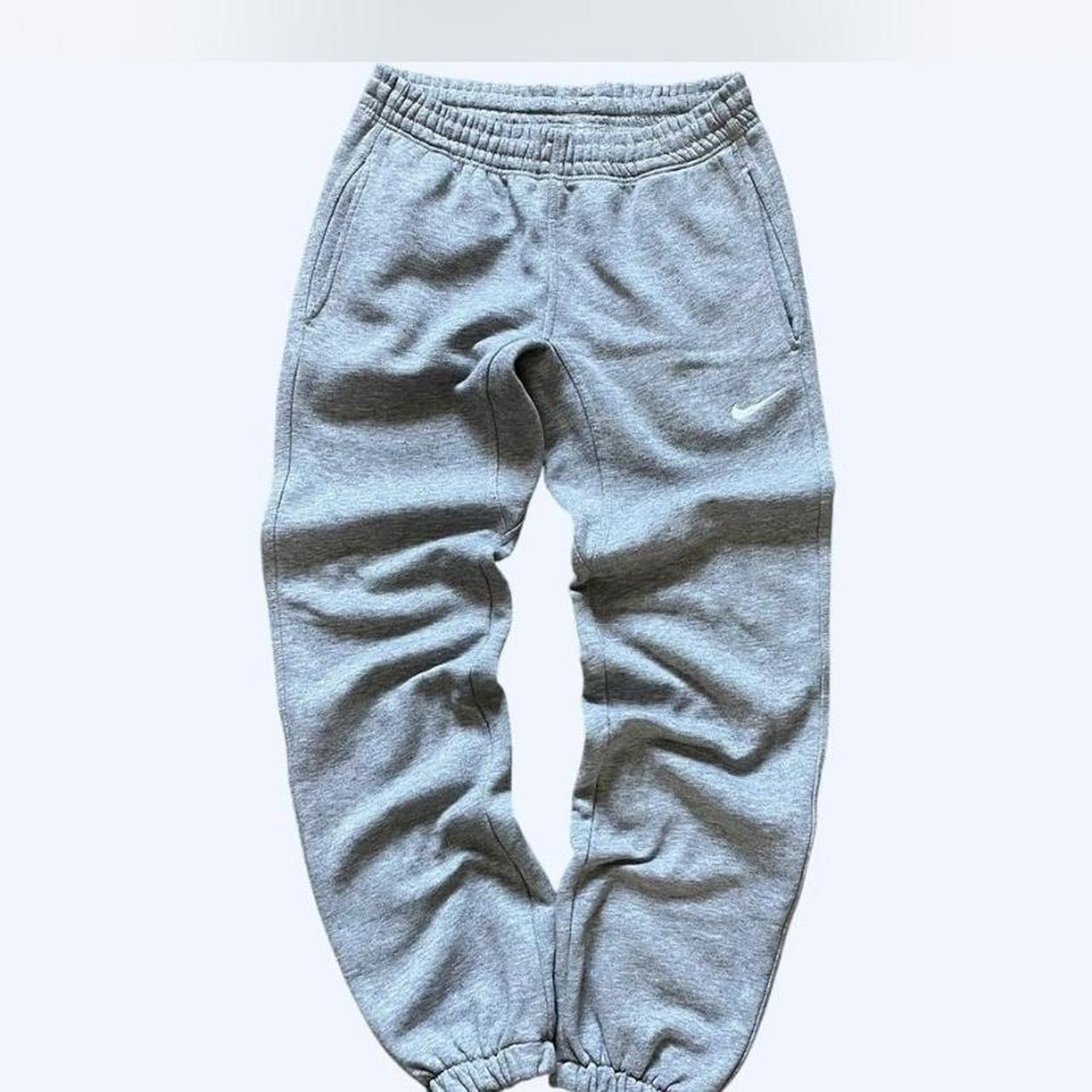 grey nike trackies size M nice and clean baggy fit... | Depop