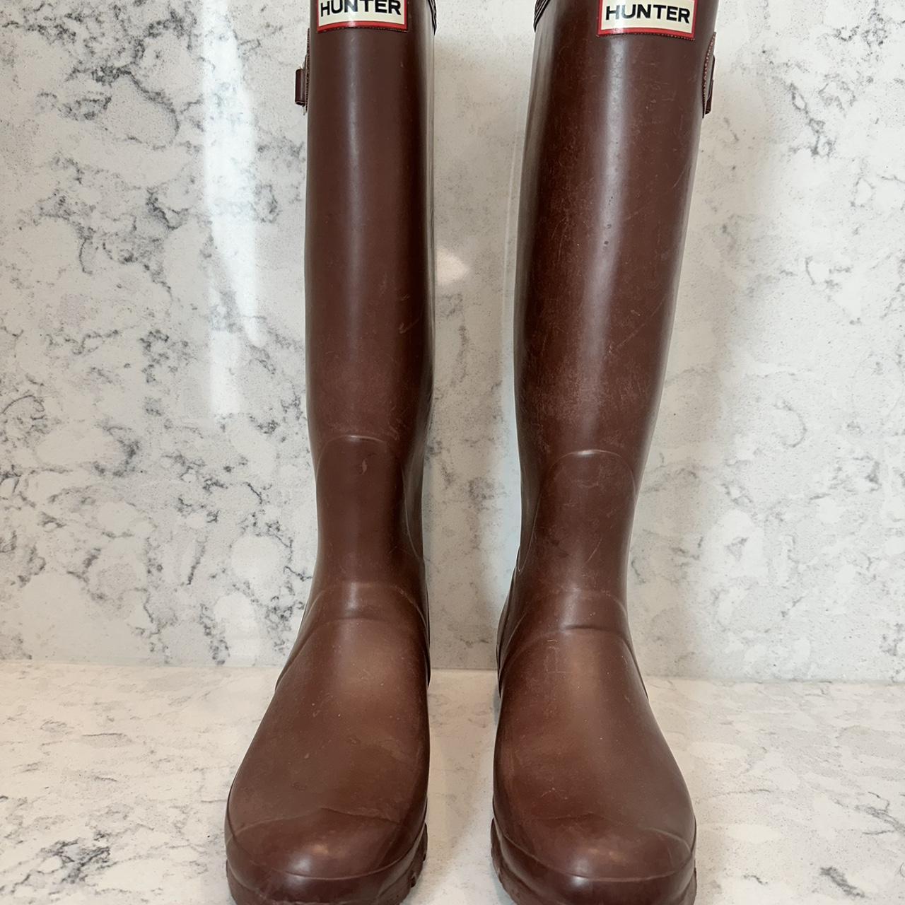 HUNTER TALL RAIN BOOTS SIZE W9 Hunter classic... - Depop