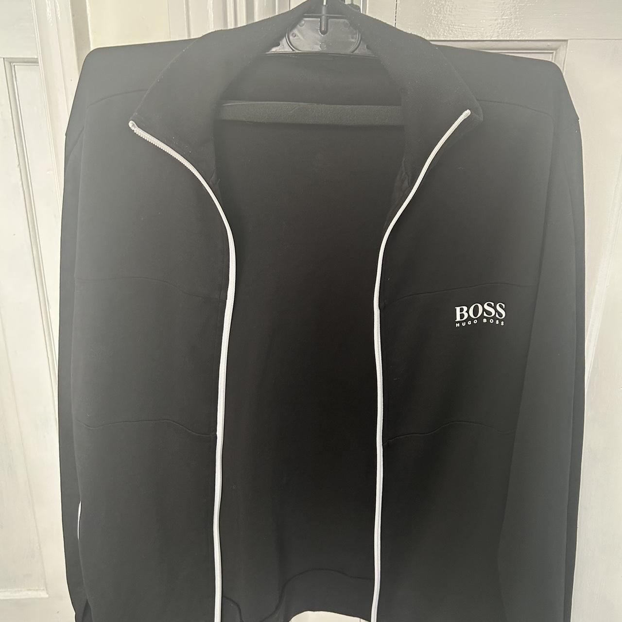 Hugo boss track style jacket Bit bobbly round neck... - Depop