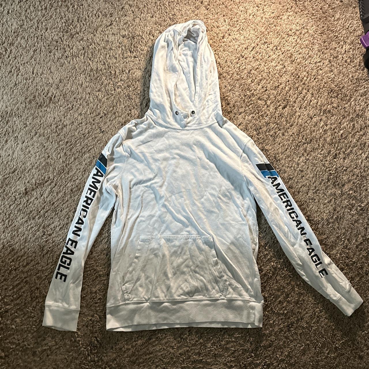 cool white ae hoodie/hooded shirt size s - Depop