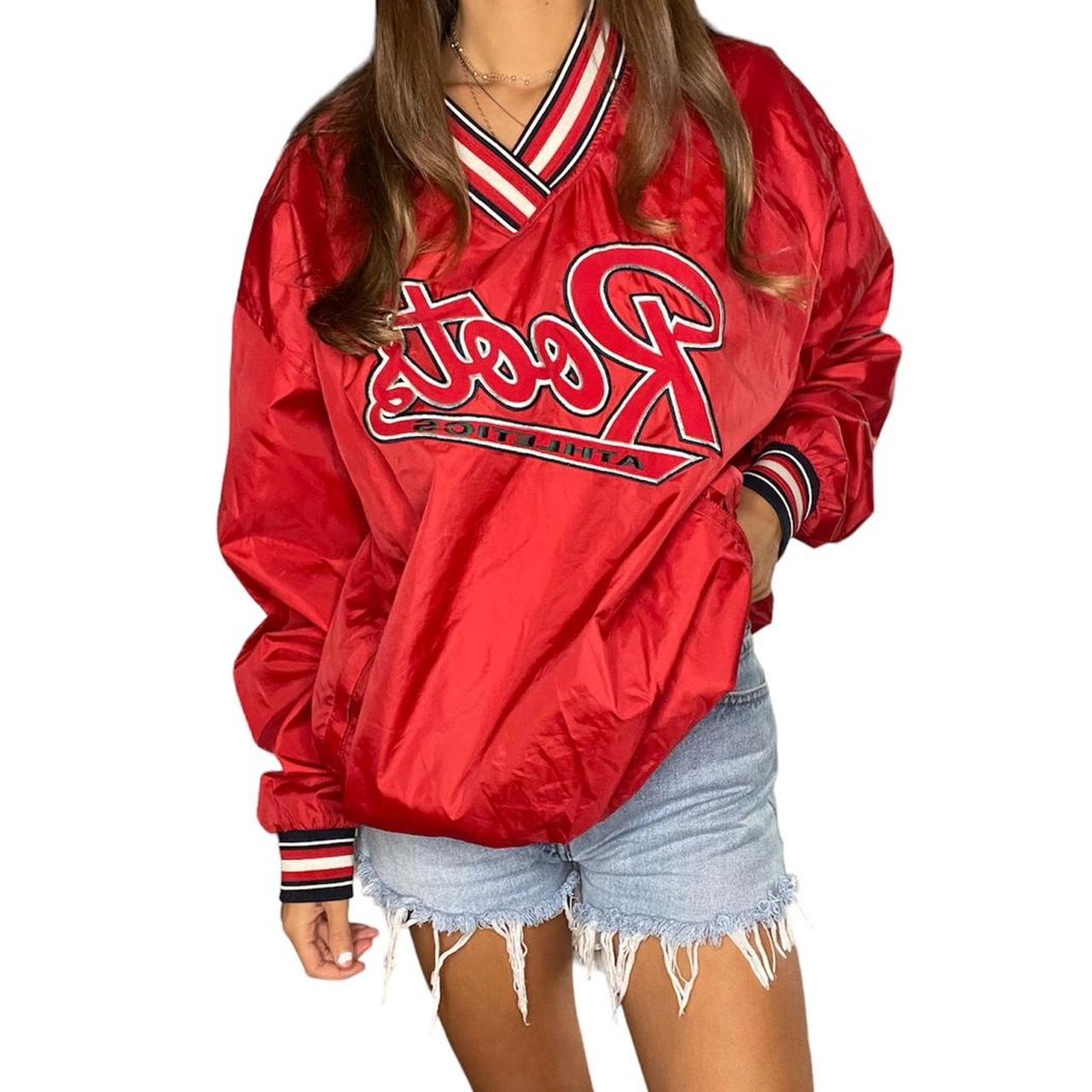 Roots Men's Red and White Jacket | Depop